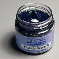 Genesis Heat-Set Paint - Phthalo Green 01 - 1oz – Genesis Artist Supplies