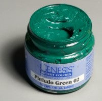 Genesis Heat-Set Paint - Phthalo Green 02 - 1oz – Genesis Artist Supplies
