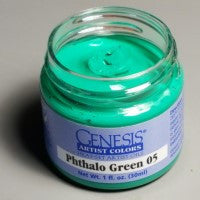 Genesis Heat-Set Paint - Phthalo Green 05 - 1oz – Genesis Artist Supplies