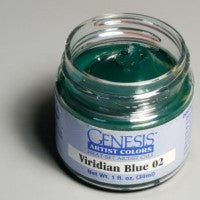 Genesis Heat-Set Paint - Viridian Blue 02 - 1oz – Genesis Artist Supplies